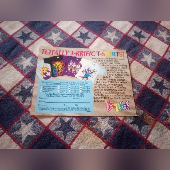 Lisa Frank | Other | Lisa Frank Vintage Order Form | Poshmark